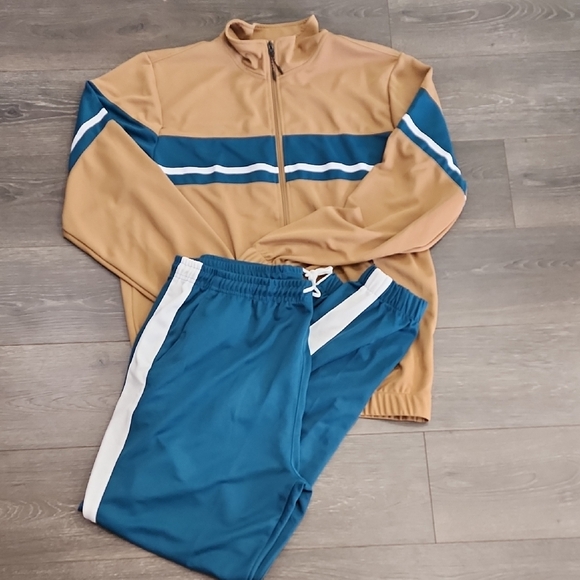 LBL Leading the Better Life | Suits & Blazers | Tan And Blue Tracksuit ...